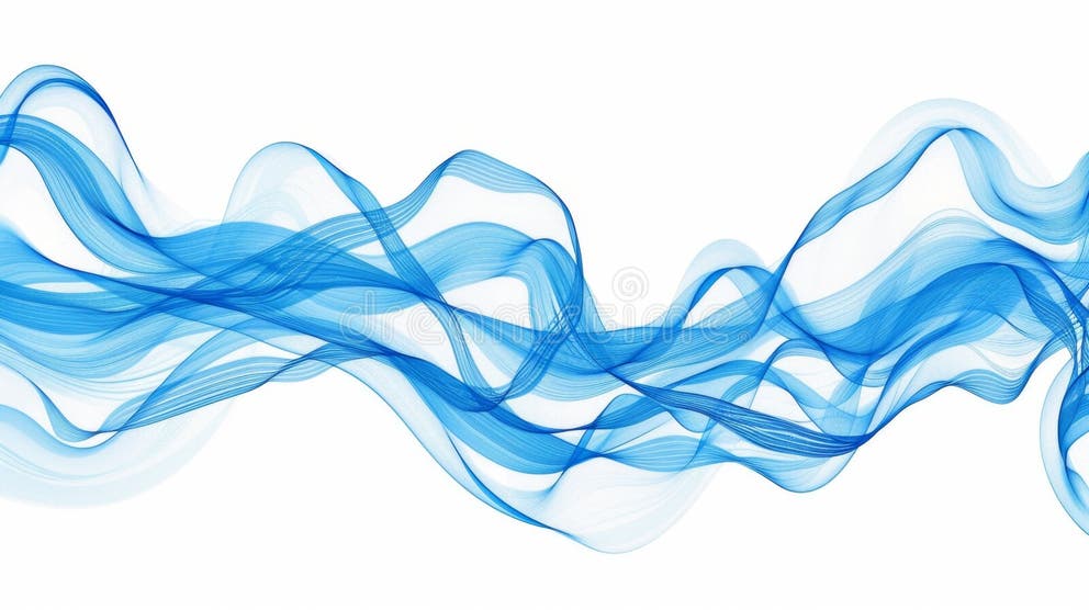 Abstract Blue Wave Lines Background, Generative AI Stock Image - Image ...