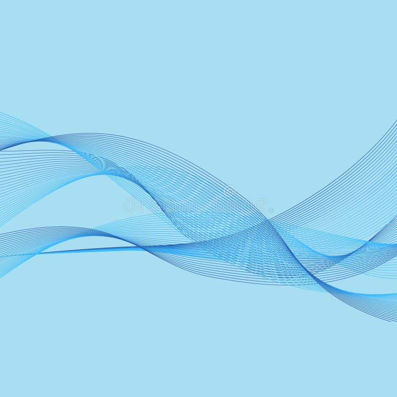 Abstract Blue Wave Lines Vector. Stock Vector - Illustration of ...