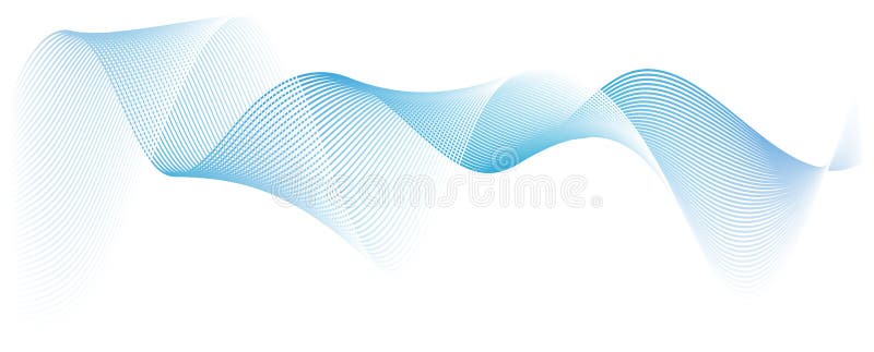 Abstract Blue Wave Lines on White Background Stock Vector ...