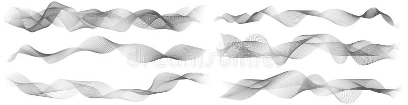 Abstract Blue Wave Lines on White Background Stock Vector ...