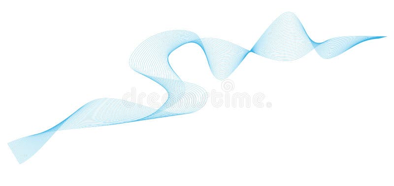Abstract Blue Wave Lines on White Background Stock Vector ...