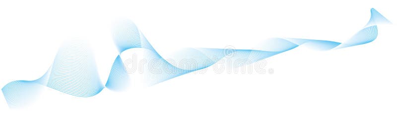 Abstract Blue Wave Lines on White Background Stock Vector ...