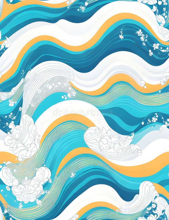 Modern Blue Wave for Design Stock Illustration - Illustration of ...