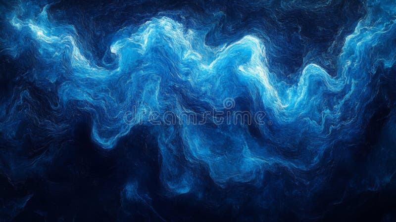 Abstract Blue Wave Particle Background Stock Illustration ...