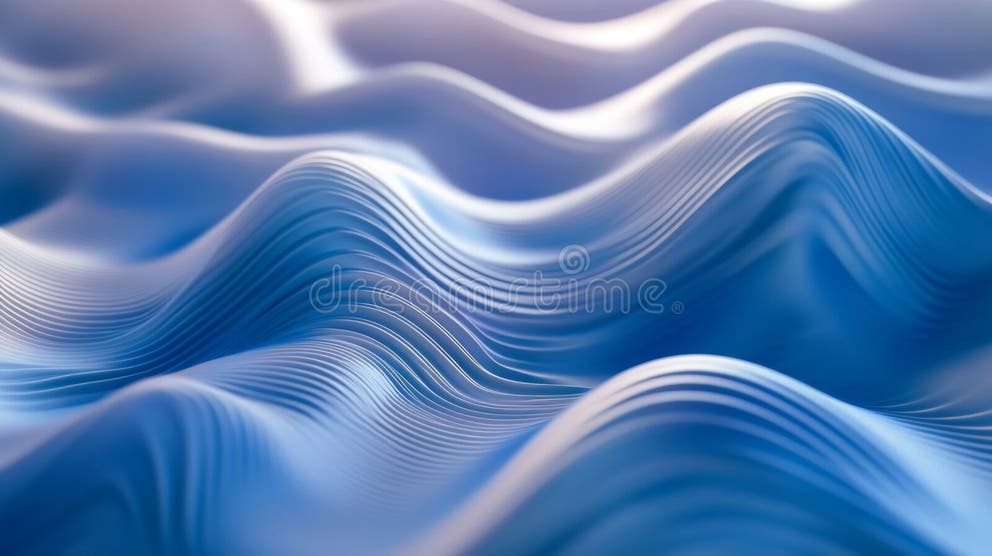 Abstract Blue Wave Pattern Background Stock Illustration - Illustration ...