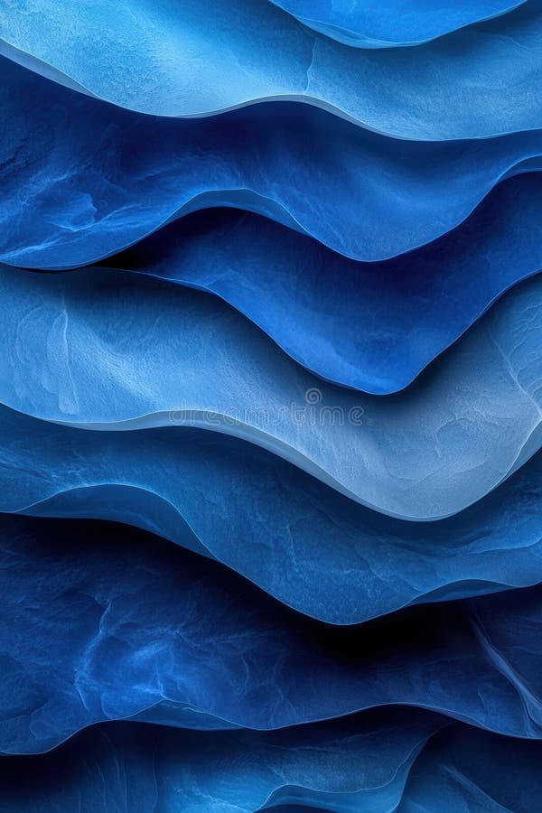 Abstract Blue Wave Pattern Background. Stock Illustration ...