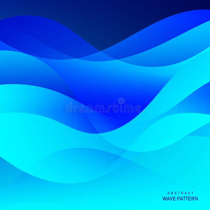 Abstract Blue Wave Circle Pattern Background Stock Vector ...