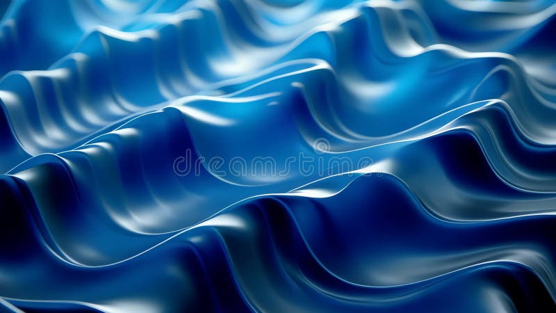 Abstract Blue Wave Pattern, Close-up. Modern Digital Art Concept Stock ...