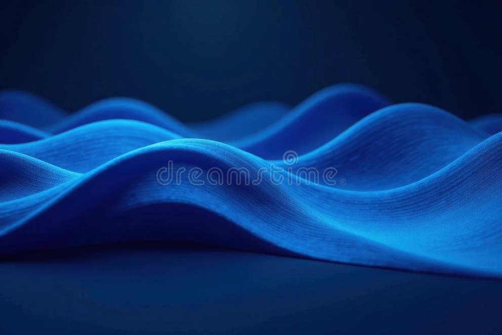 Abstract Blue Wave Pattern, Dark Background, Smooth Reflections, Home, Water Stock Illustration ...