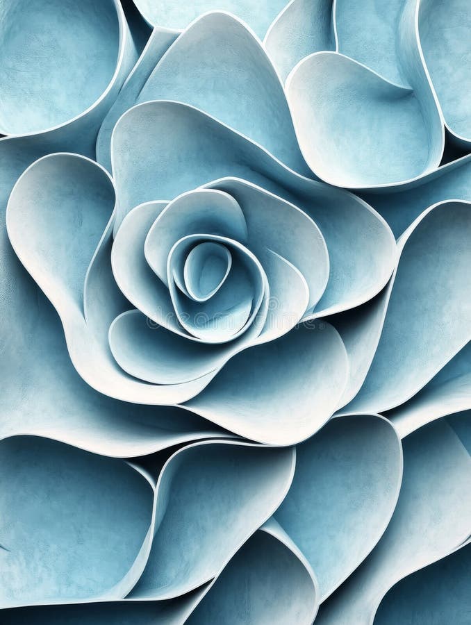 An Abstract Blue Wave Pattern Displays Gentle, Flowing Shapes that ...