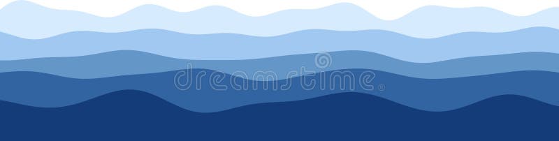 Abstract Blue Wave Pattern with Gradient Shades Stock Vector ...