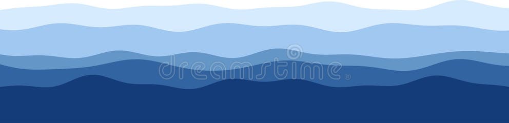 Abstract Blue Wave Pattern in Gradient Shades Creating a Soothing ...