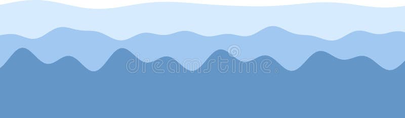 Abstract Blue Wave Pattern with Layered Curves on a Minimalist ...