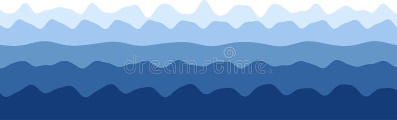 Abstract Blue Wave Pattern with Layered Gradient Design Stock ...
