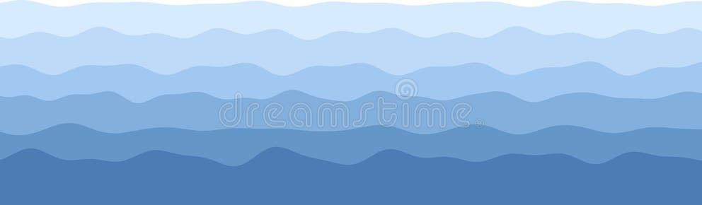 Abstract Blue Wave Pattern with Layered Gradient Effect Stock ...
