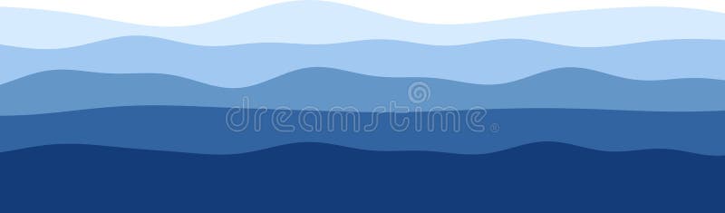 Abstract Blue Wave Pattern with Layered Ocean Tones in Modern Design ...