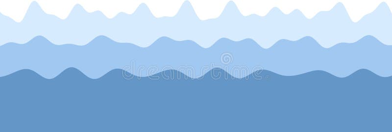 Abstract Blue Wave Pattern with Layered Peaks in Varied Shades Stock ...