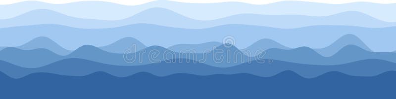 Abstract Blue Wave Pattern with Layered Ridgelines in Varying Shades ...