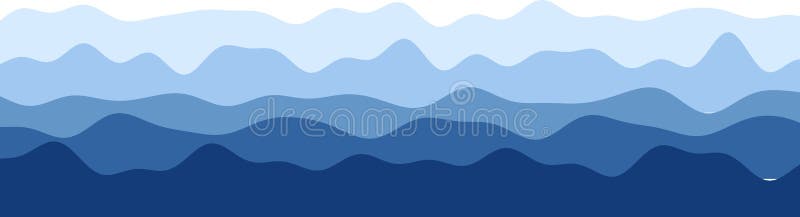 Abstract Blue Wave Pattern with Layered Shades of Blue Stock Vector ...