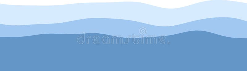 Abstract Blue Wave Pattern with Layered Shades on White Background ...