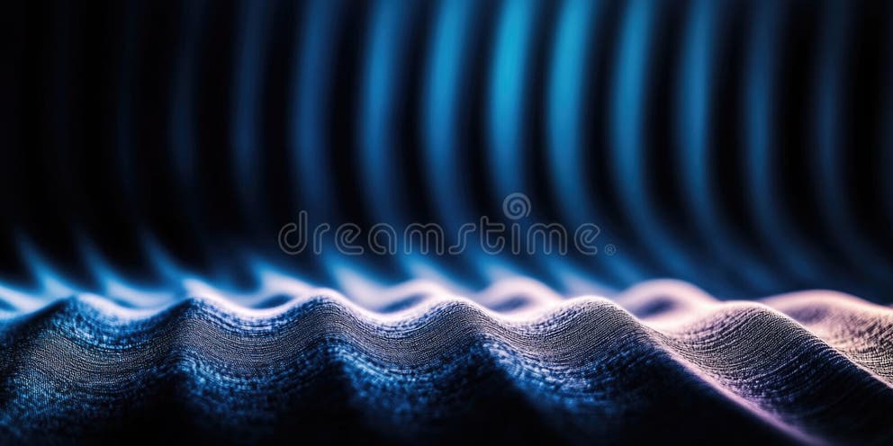 Abstract Blue Wave Pattern with Light and Shadow Ripples Stock ...