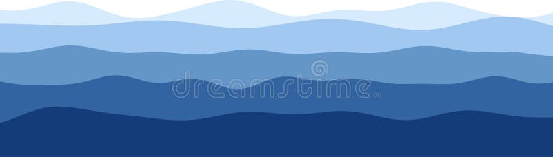Abstract Blue Wave Pattern in Shades of Blue Stock Vector ...