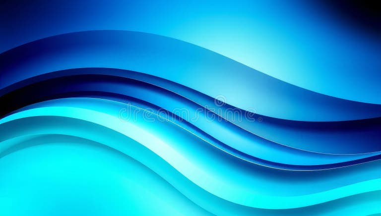 Abstract Blue Wave Pattern with Smooth Curves and Gradient Light Effect ...