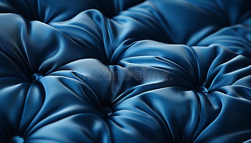 Abstract Blue Wave Pattern on Smooth Silk Backdrop Generated by AI ...