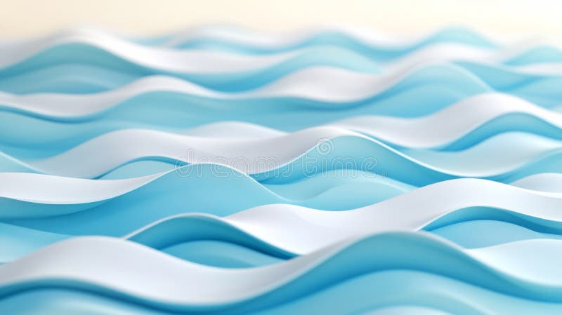 Abstract Blue Wave Pattern Smooth Surface Design Stock Illustration ...