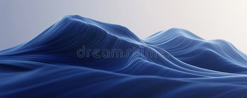 Abstract Blue Wave Pattern in Soft Lighting, Modern Art Concept Stock ...