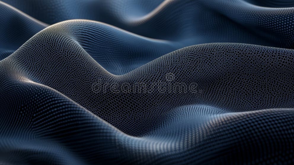 Abstract Blue Wave Pattern with Subtle Light Reflection Stock ...