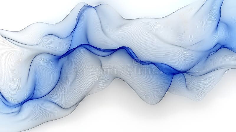 Abstract Blue Wave Pattern on White Background Stock Photo - Image of ...