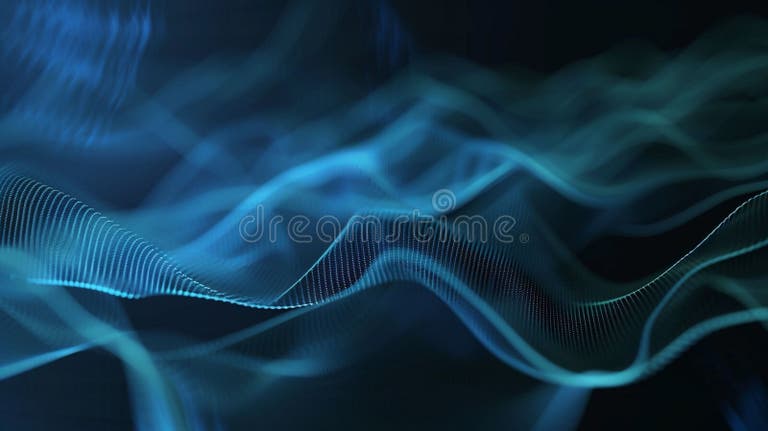 Abstract Blue Wave Patterns Create a Dynamic Visual Rhythm. Stock ...