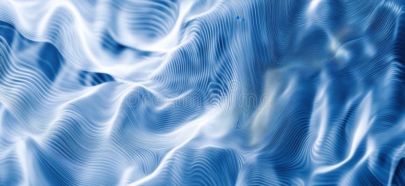 Abstract Blue Wave Patterns with Flowing Lines and Smooth Textures ...