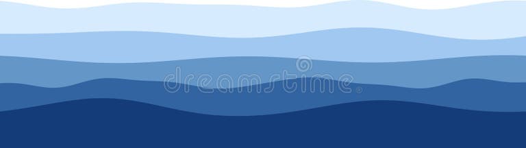 Abstract Blue Wave Patterns in Gradient Shades of Ocean Blues Stock ...