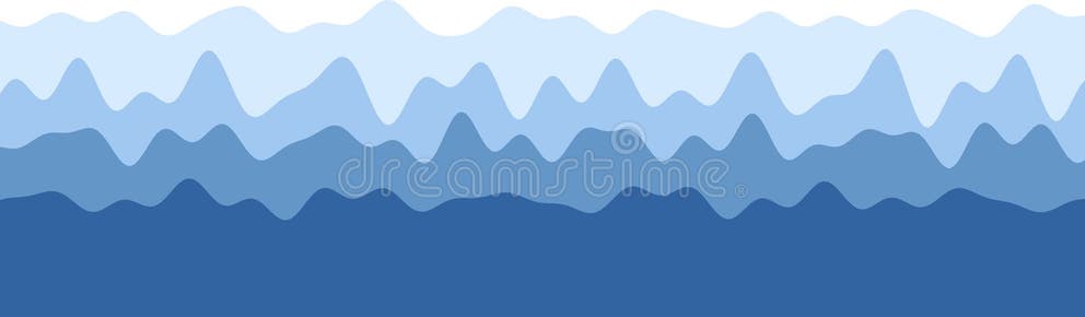 Abstract Blue Wave Patterns with Gradual Color Transition Stock Vector ...