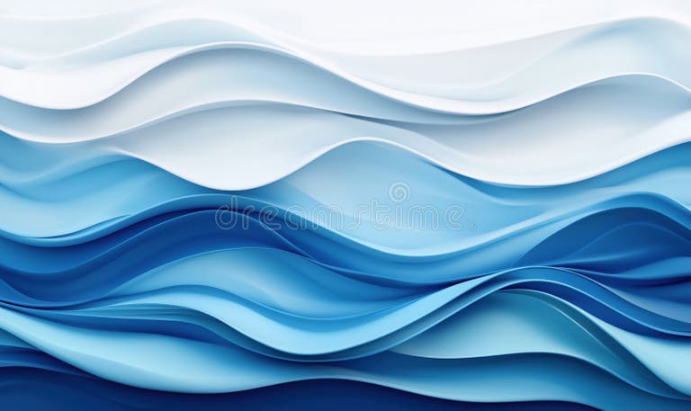 Abstract Blue Wave Patterns in Layered Design Showcasing Fluidity and ...