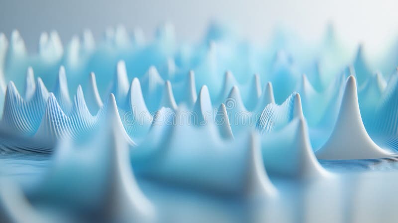 Abstract Blue Wave Patterns on Textured Surface with Depth Effects Stock Illustration ...