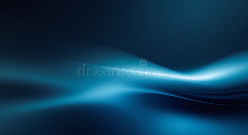 Abstract Blue Wave. Serene Flow of Light and Shadow in Deep Azure Tones ...