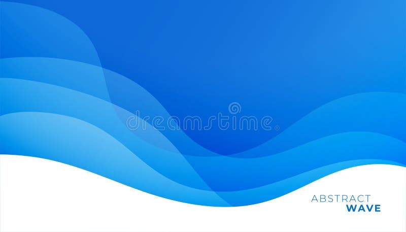 Abstract Blue Wave Shape Curry and Smooth Decorative Lines Stock Vector ...