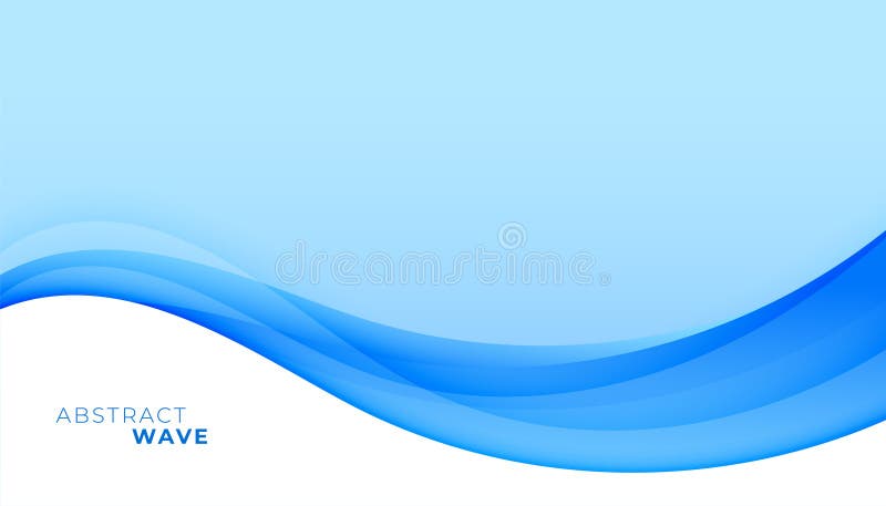 Abstract Blue Wave Shape in Flowing Motion for Blank Backdrops Stock ...