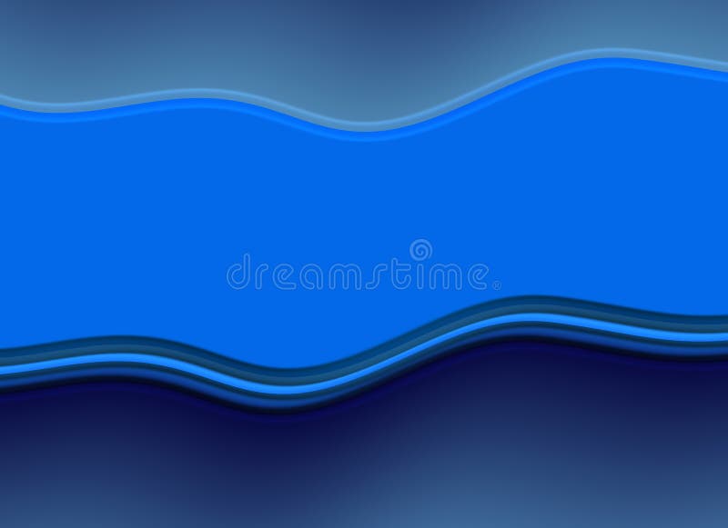 Abstract Blue Wave Shapes with Copy Space Stock Illustration ...