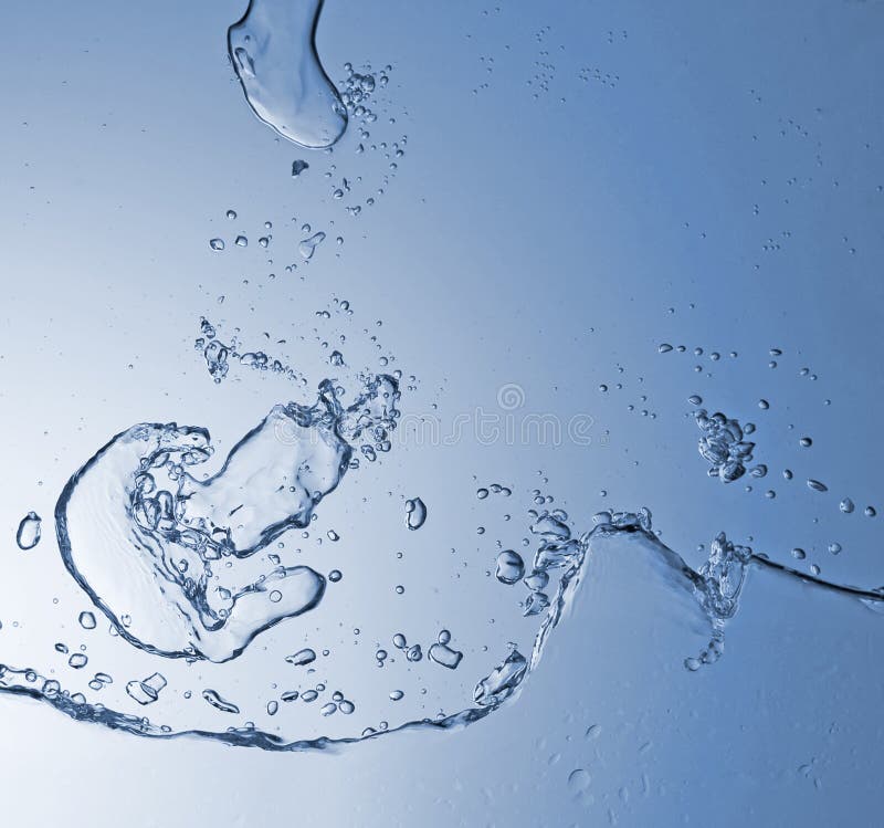 Abstract Blue Wave Splash Background Picture. Image: 6856713