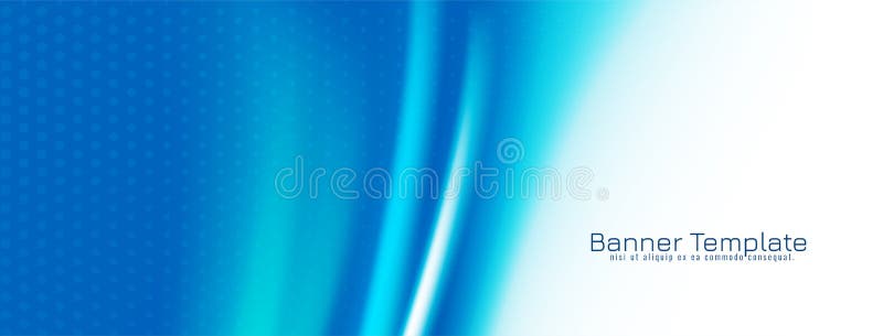 Abstract Blue Wave Style Banner Design Stock Vector - Illustration of ...