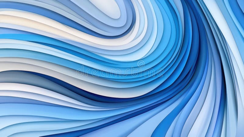 Abstract Blue Wave Swirls stock illustration. Illustration of ripple ...