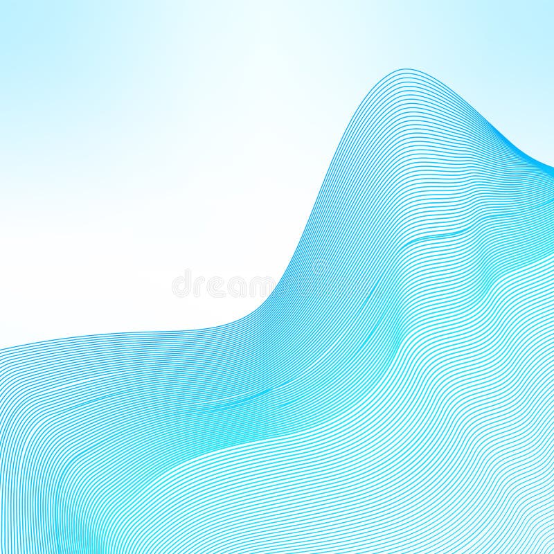 Abstract Blue Wave. Template with Blend Shapes. Vector Illustration ...