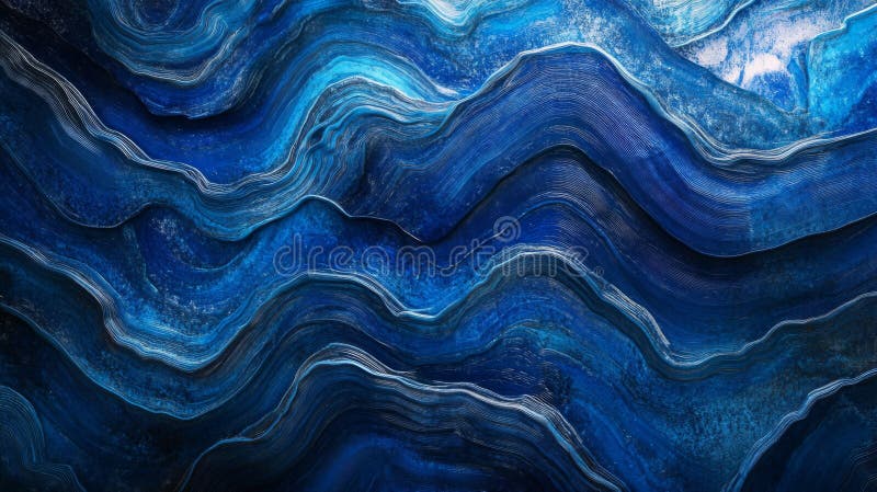 Abstract Blue Wave Texture Background Stock Illustration - Illustration ...