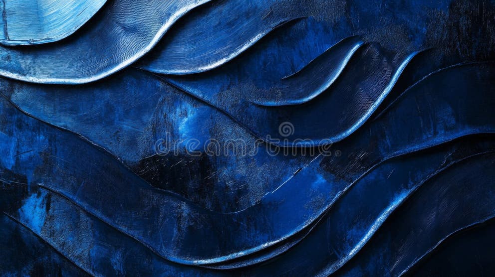 Abstract Blue Wave Texture Background Stock Illustration - Illustration ...