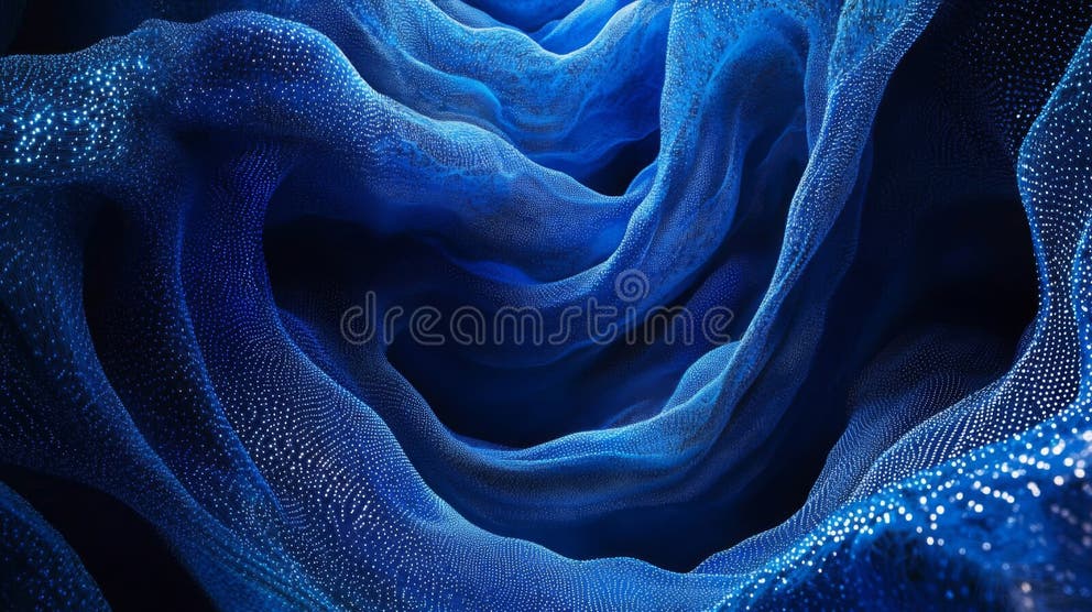 Abstract Blue Wave Texture Background Stock Illustration - Illustration ...