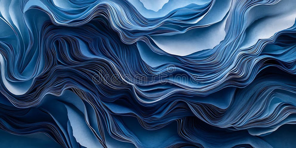 Abstract Blue Wave Texture Background Design Element Stock Illustration ...